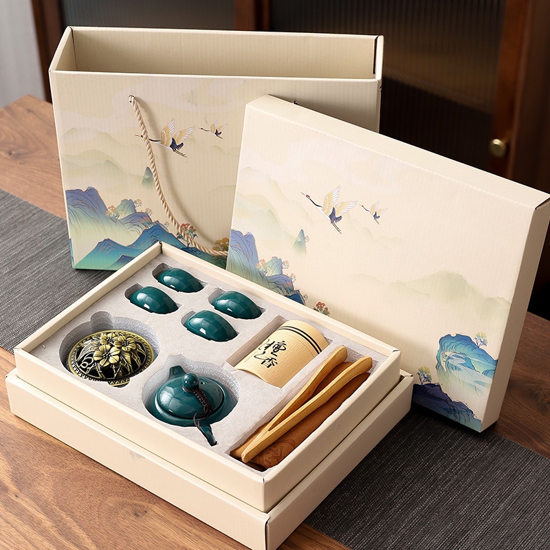 Chinese Style Business Gift Tea Set Tide Enamel Tea Set Ngoc Xi Shi 1 ...