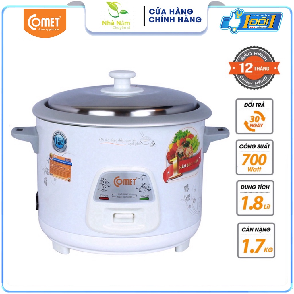 Comet CM8036 rice cooker with removable lid 1.8L - Genuine product ...