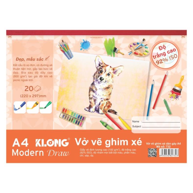 Klong A4 Tearing Neck Drawing Notebook 20 Sheets 100 /92; MS: 732 ...