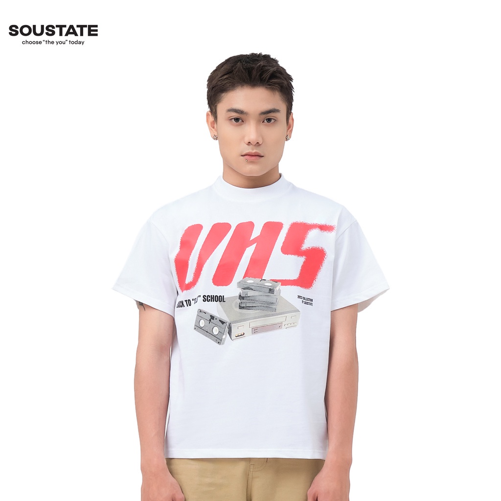 Boxy Vhs T-Shirt 100% Cotton (White) - Genuine SOUSTATE | Shopee Malaysia