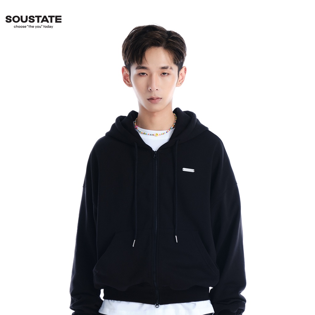 Soustate Full Zip Boxy Hoodie "Sketch Plan" (Black) | Shopee Malaysia