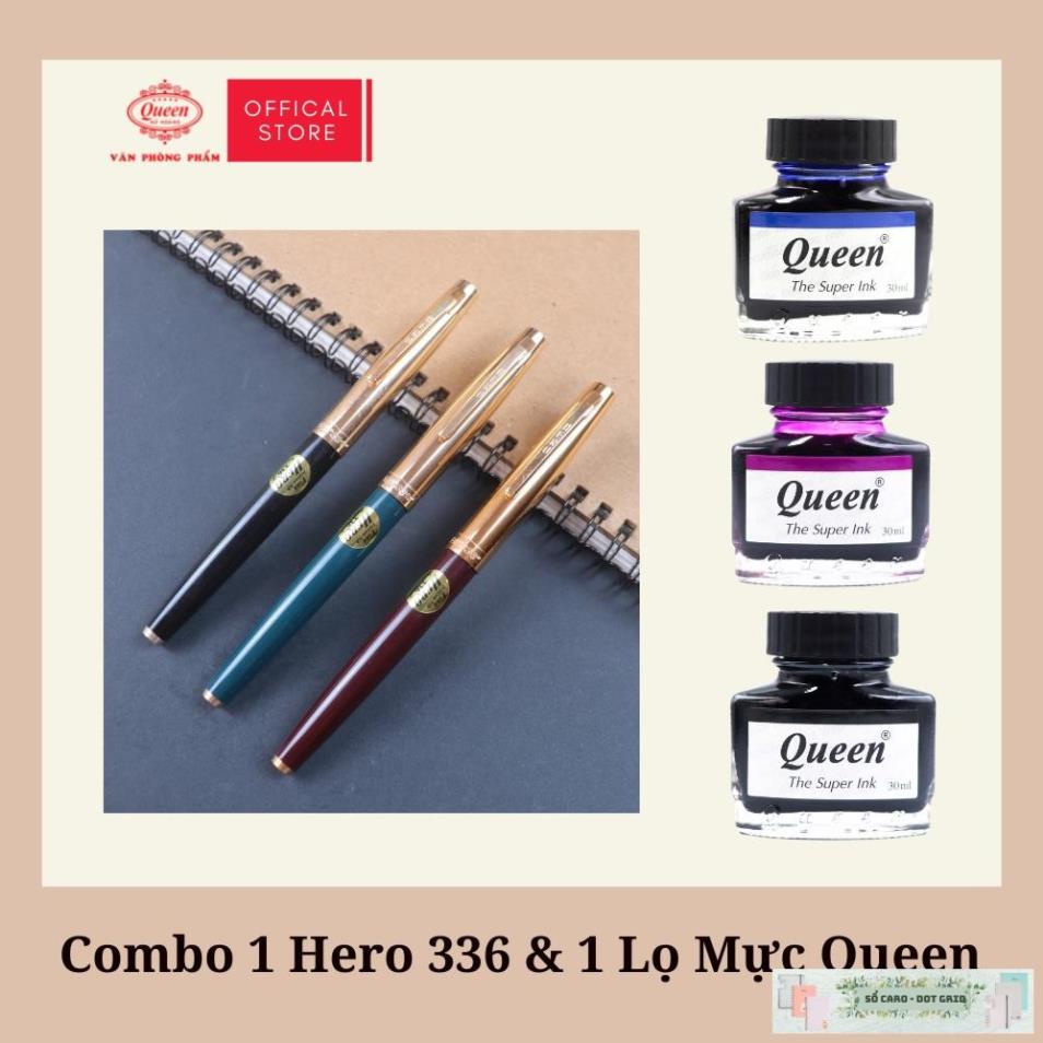 Hero 336 Fountain Pen Combo & Queen Ink - (1 Pen & 1 Ink Bottle ...
