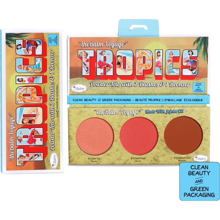 The Balm Tropics Powder Trio Blush and Contour Palette - Model Roz x ...