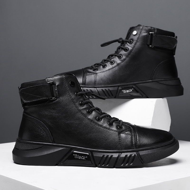 Martin boots shoes Martin boots Autumn Men British Style High-Top ...