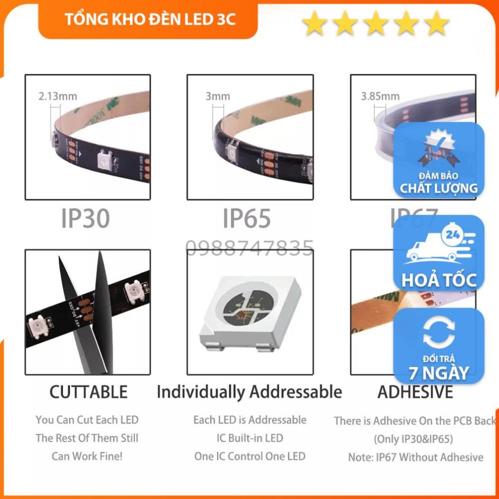 Led WS2812B ARGB 5V 30led /m full Color LED, ARGB LED Chase - T.KHO LED 3C | Shopee Malaysia