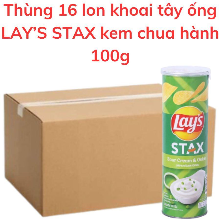 Lay's STAX Canned Potato Snack Onion Sour Cream Flavor 100g | Shopee Malaysia