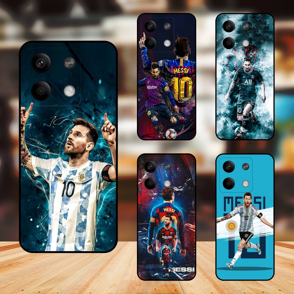 Redmi Note 13, Note 13 Pro Black Bezel Lionel Messi Barcelona PSG Phone ...