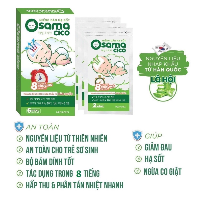 Osama CICO baby fever-reducing patch. | Shopee Malaysia