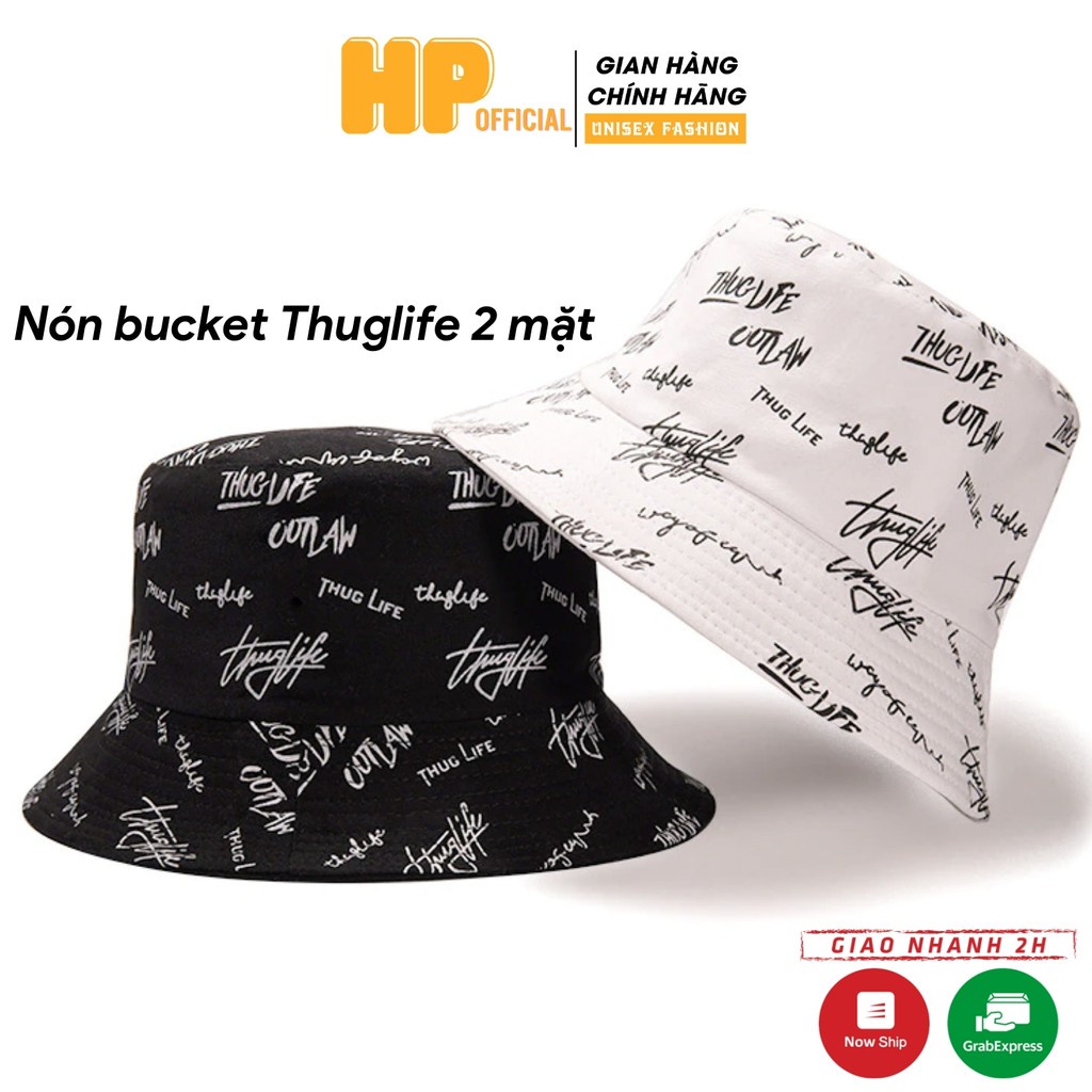 Thuglife double-sided bucket hat ️ Ulzzang round-brimmed bucket hat ...