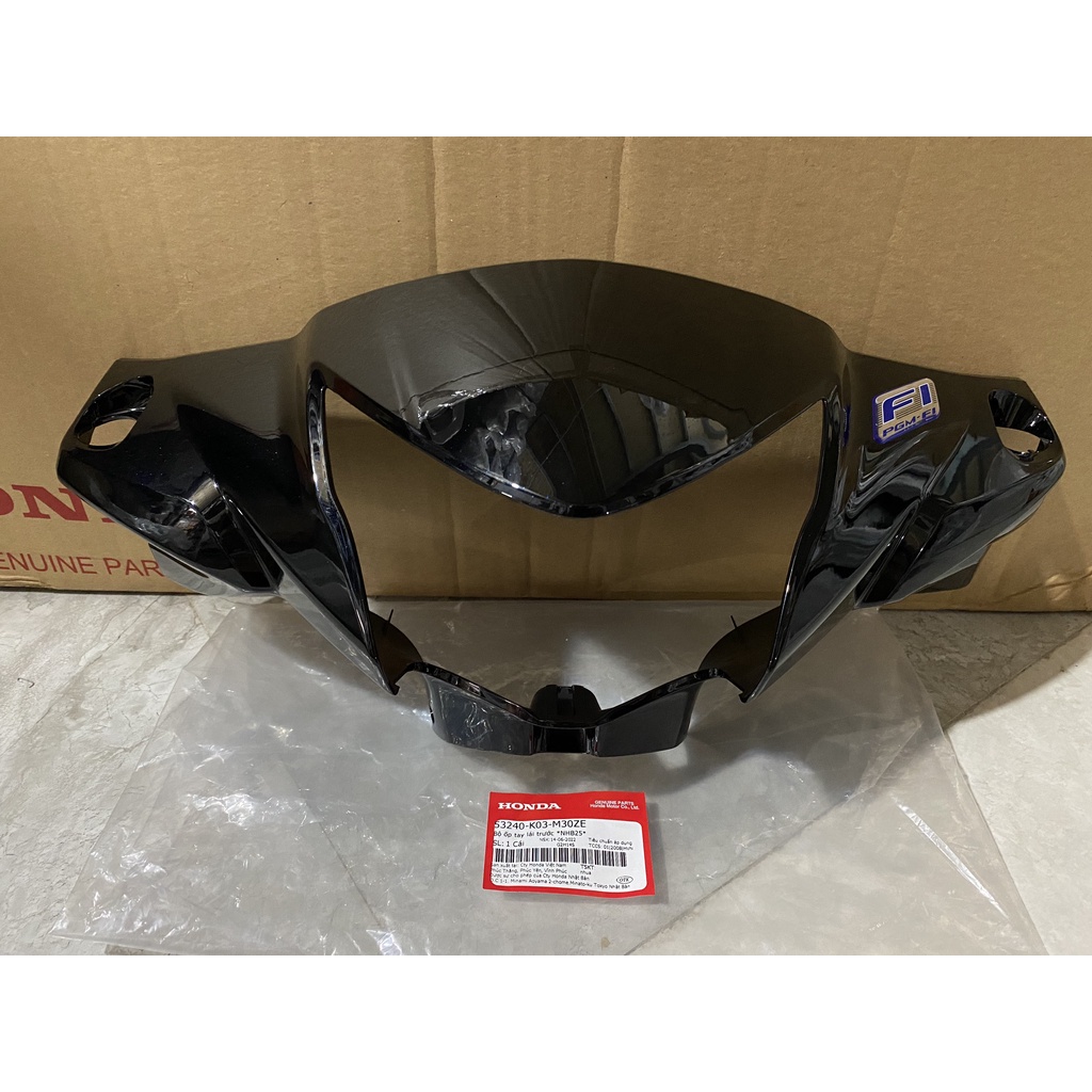 Front handlebar cover set | Wave RSX110 (2014) altar in Gloss Black ...