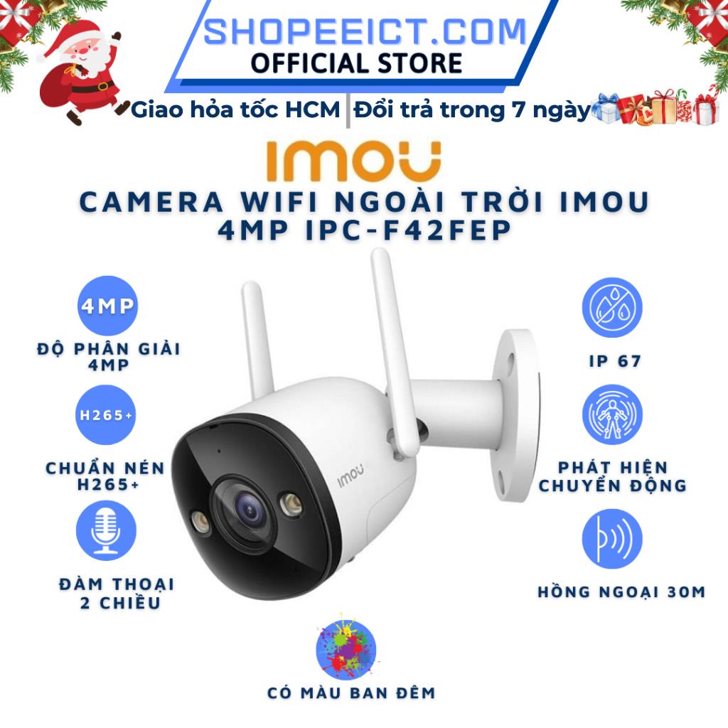 Imou 4MP Outdoor Wifi Camera IPC-F42FEP H265+ Integrated Spotlight ...