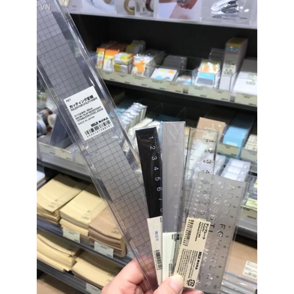 Ready Stock = Hong Kong Genuine MUJI MUJI Black Ruler Multi-Angle ...