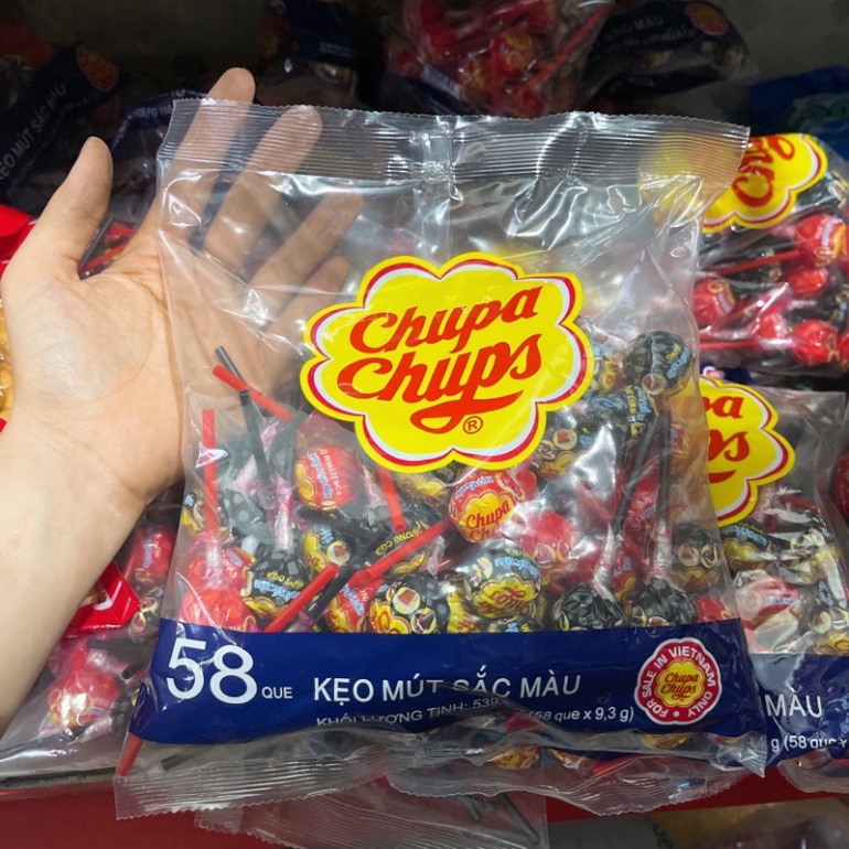 Chupa Chups Colorful Lollipops New Pack (58 Pcs) 5S OFFICIAL | Shopee ...