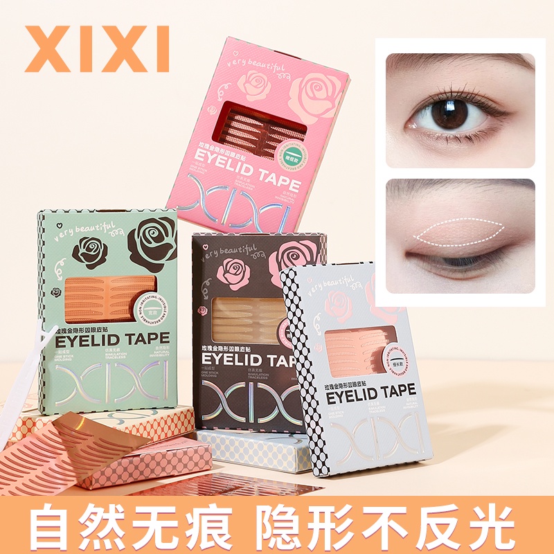 XIXI Rose Gold 180-200pcs Double Eyelid Tape Invisible Eyelid Lift Band ...