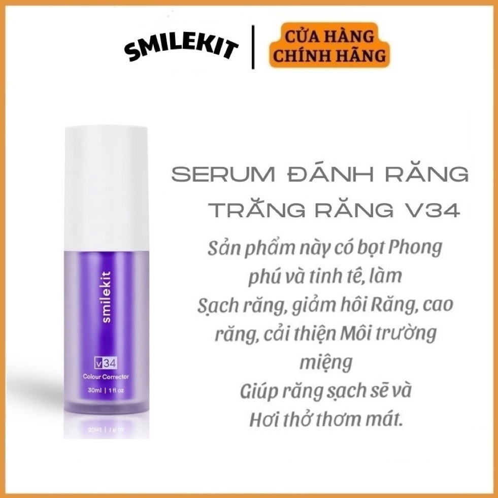 Smilekit V34 Whitening Toothpaste Whitening Serum Home Whitening Toothpaste | Shopee Malaysia