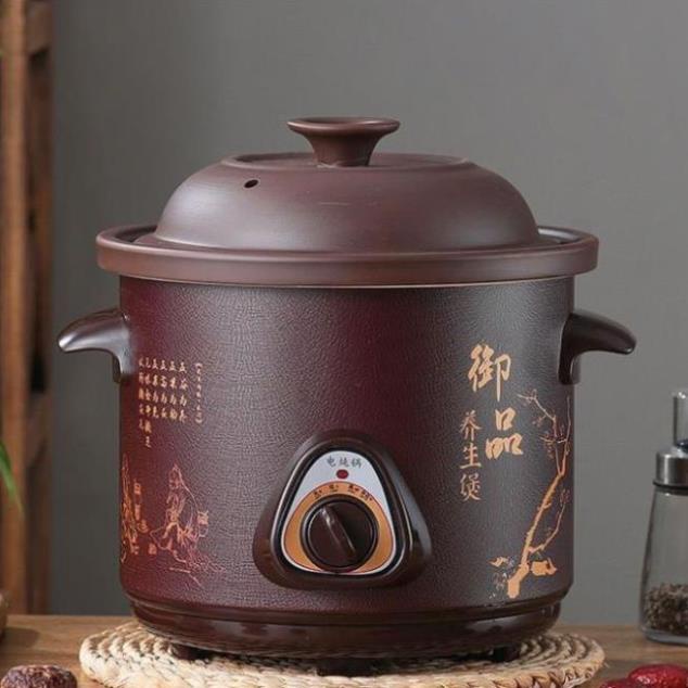 Slow cooker electric ceramic pot, Chinese purple clay pot, fish stew ...