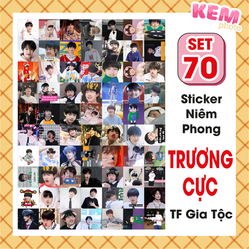 SET of 70 sealed stickers ZHANGJI - TRUONG CUC - TF FAMILY - Cut out ...
