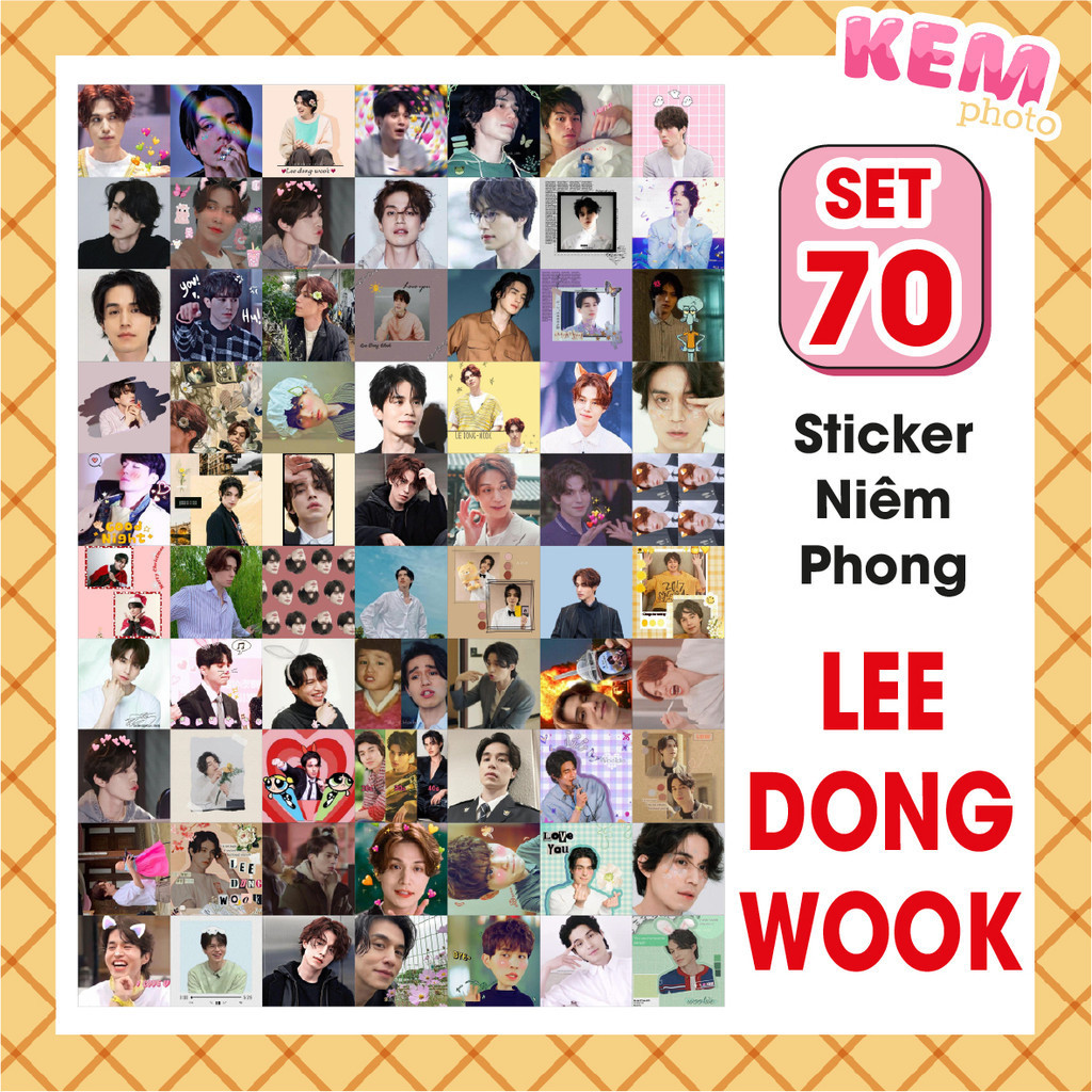 SET of 70 Lee Dong Wook sealed stickers - Cut out - 4x4cm stickers with ...