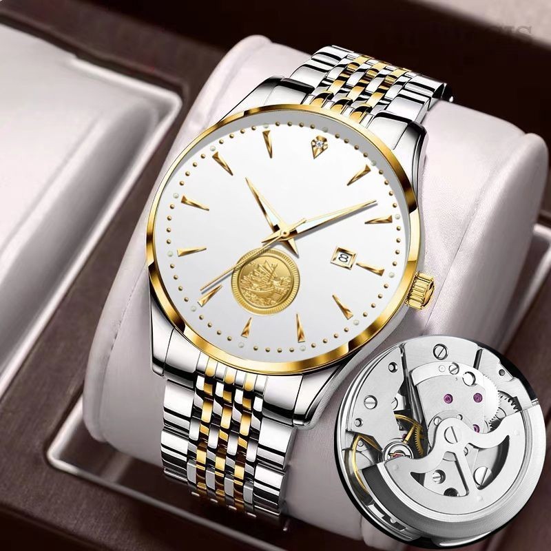 Fully Automatic Mechanical Watch Male Waterproof Luminous Simple ...