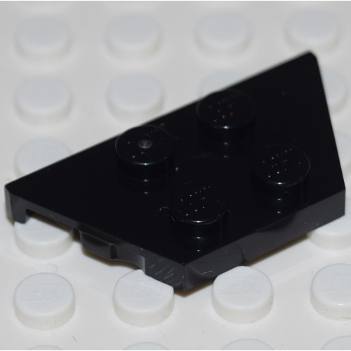 [1 Piece] LEGO Trapezoidal Wedge Base Plate 2x4 Corners18 Black ID ...