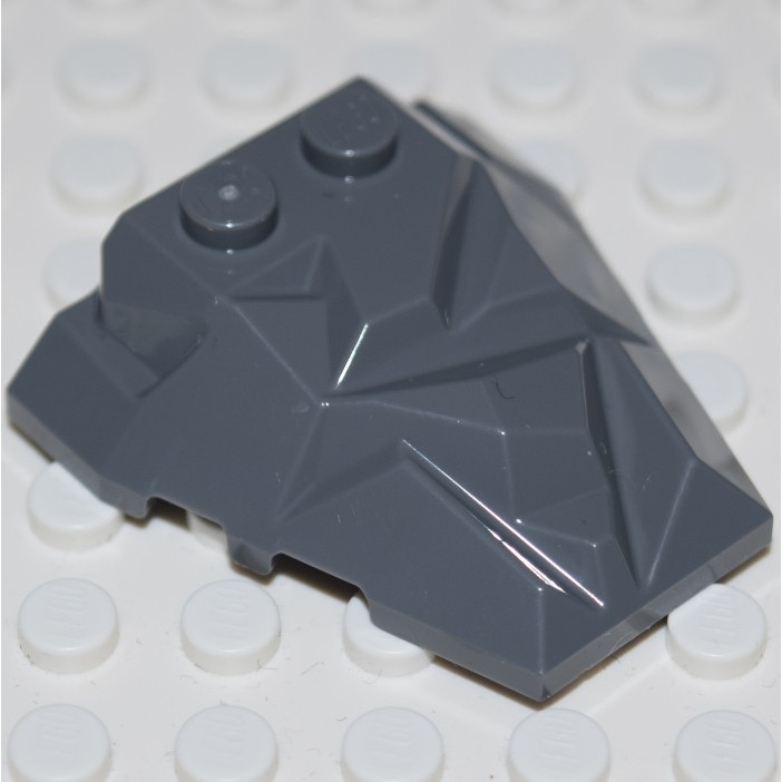 [1 Pc] LEGO Wedge / Tile Stone 4x4 Multigonal Broken Top, Dark Gray ID ...