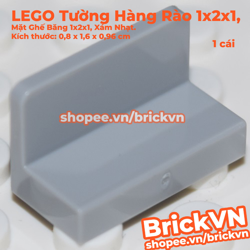 [1 Pc] LEGO Wall Fence 1x2x1 Light Gray ID 4211515 4865 | Shopee Malaysia
