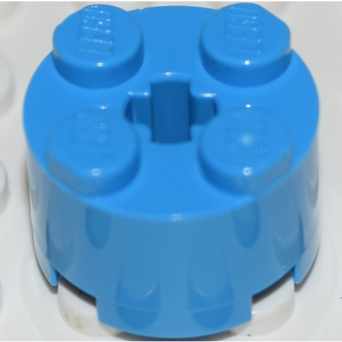 [1 Pc] LEGO Bricks 2x2 Round Pillar with Shaft Hole, Medium Sky Blue ID ...