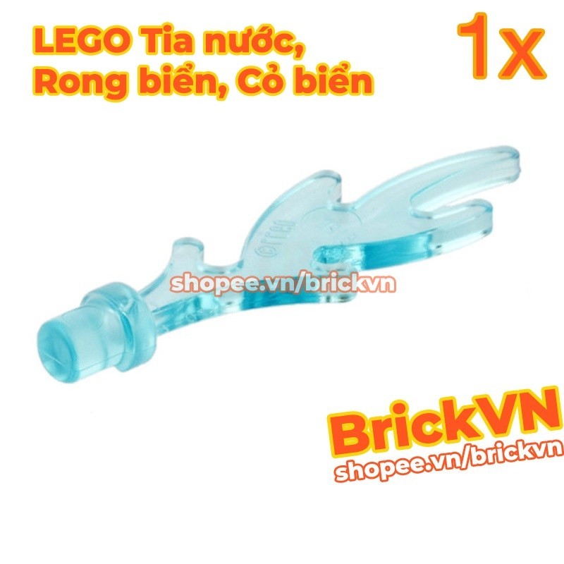 [1 Pc] LEGO Seaweed, Transparent Light Blue Water Jet ID 6167739 28618 ...