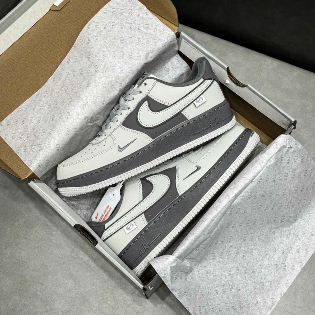 Af1 Sneakers In Grey With Coffee Line AF1 Mini Swoosh Sneakers In Gray ...