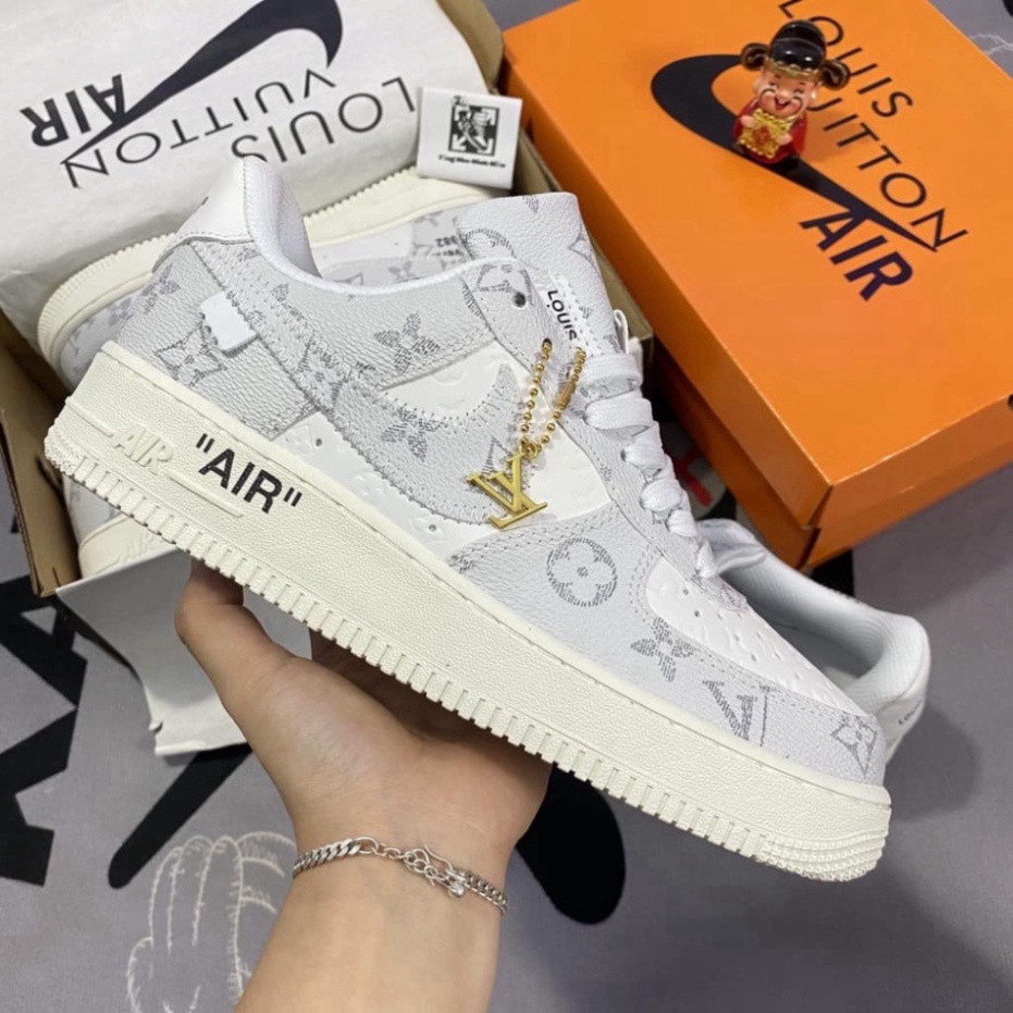 Louis Vuitton x Nike Air Force1 Low By Triple White Sneakers Af1 LV ...