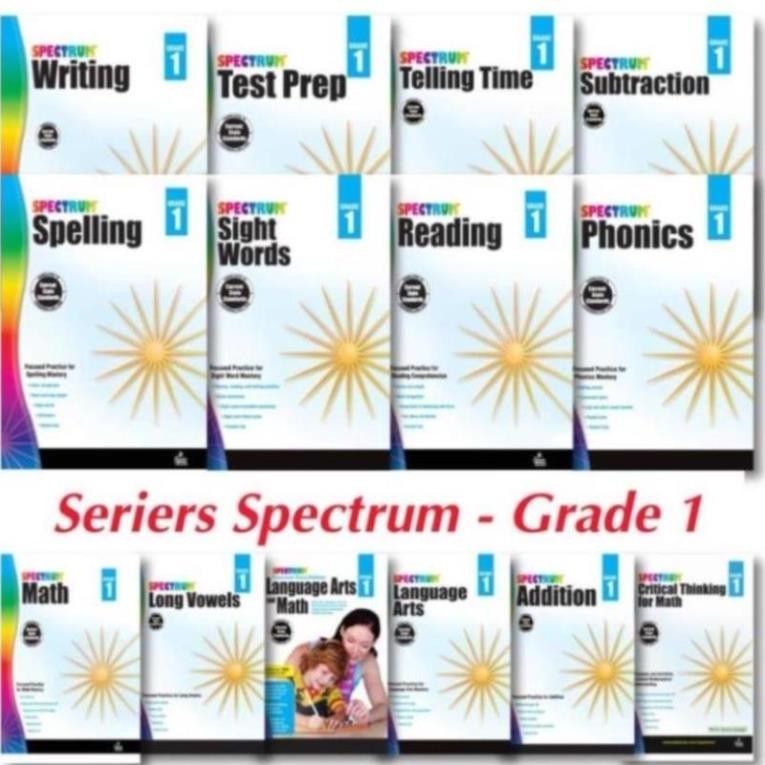 Book - Spectrum - Grade 1 Math, Reading, Writing, Phonics, Language Art ...
