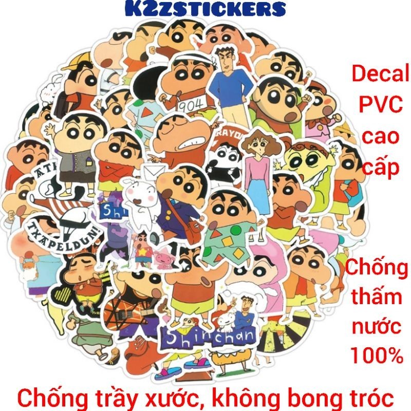 Package Of 50 cute shin-chan Stickers For Babies To Decorate Phones ...