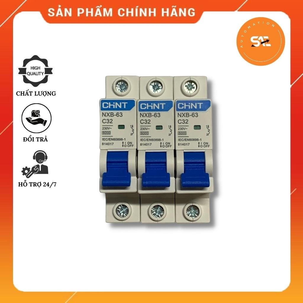 Single Phase Aptomat 6A/10A/16A/20A/25A/32A/40A/50A/63A CHINT NXB-63, genuine automatic circuit ...