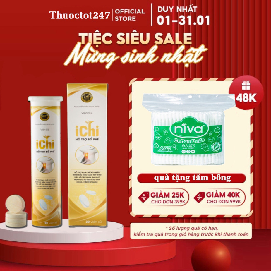 Effervescent Tablets ICHI 20 Tablets - Eliminate Burning Cough, Loss Of Sound, Throat, Tonsil ...