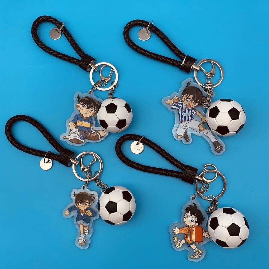 Detective Conan Football Keychain Acrylic Double Pendant Surroundin ...