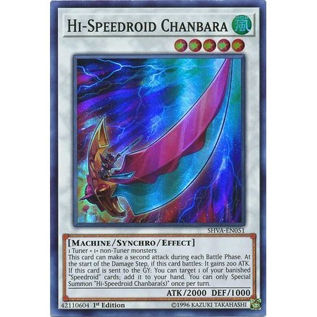 [ Genuine Yugioh Card ] Hi-Speedroid Chanbara - SHVA-EN051 - Super Rare ...
