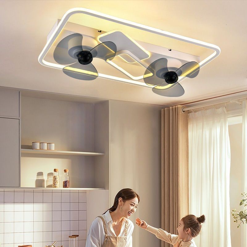 Rectangular Fan Light Living Room Headlight with Integrated Fan in Room ...