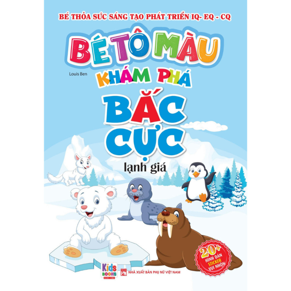 Book - Children's coloring: Exploring the cold arctic (20+ stickers ...