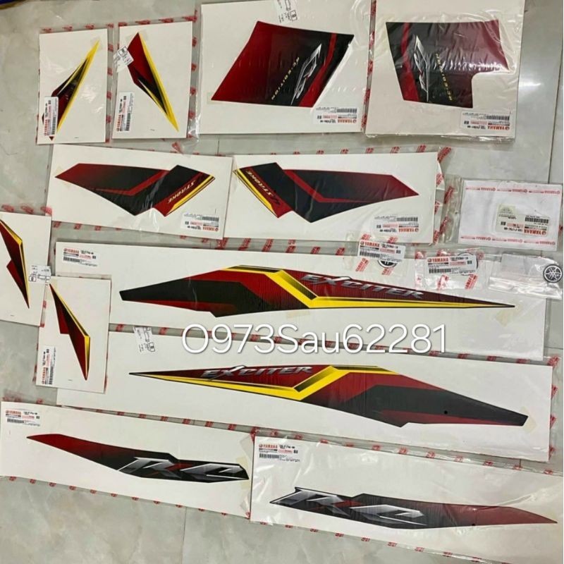 Genuine Yamaha EXCITER 2009 red and black RC car sticker set | Shopee ...