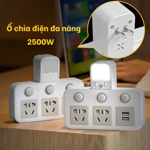 2500w Multifunctional Smart Power Split Socket With Built-In USB And ...