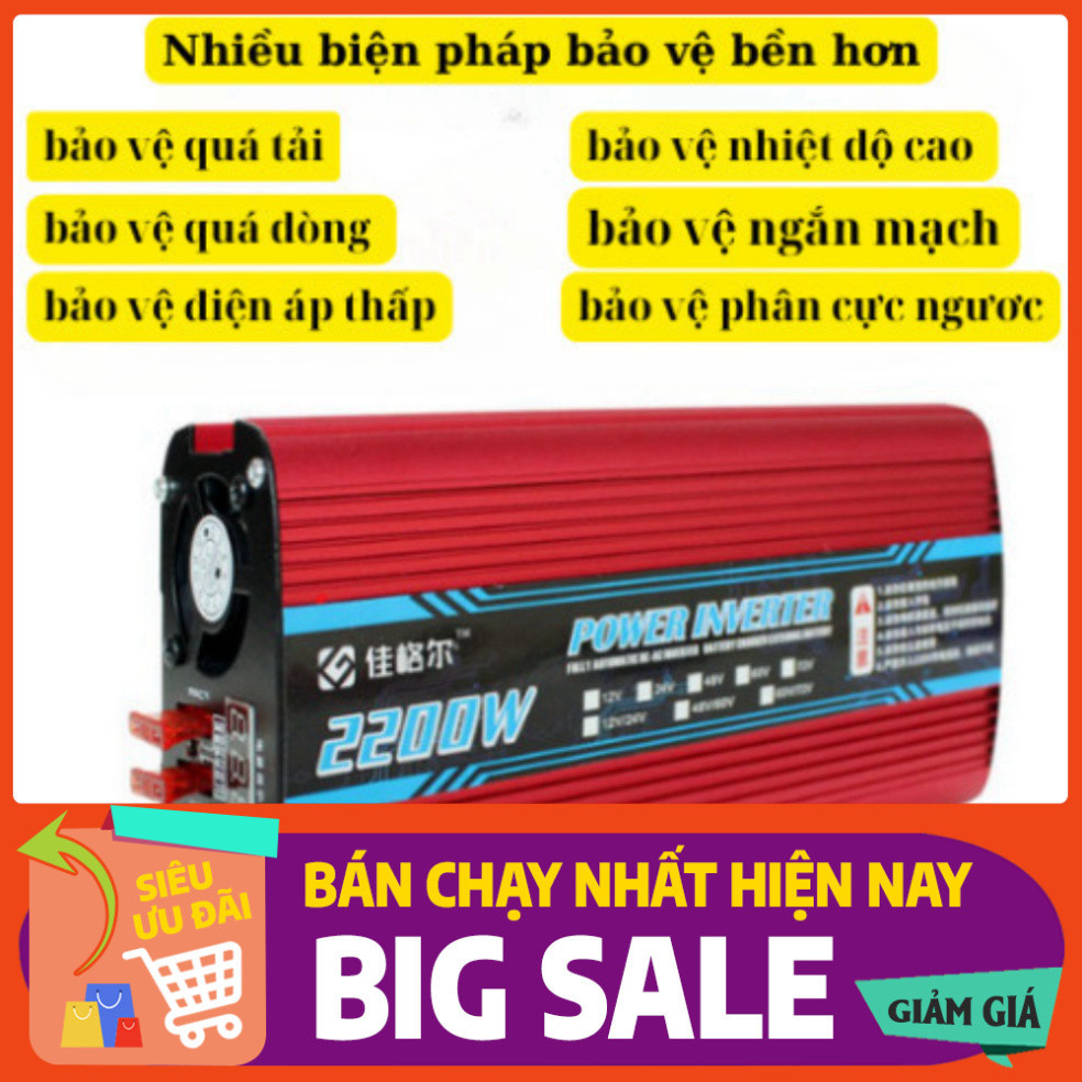 Inverter Booster Kit 12V to 220V with capacity of 1200W, 1500W, 2000W ...