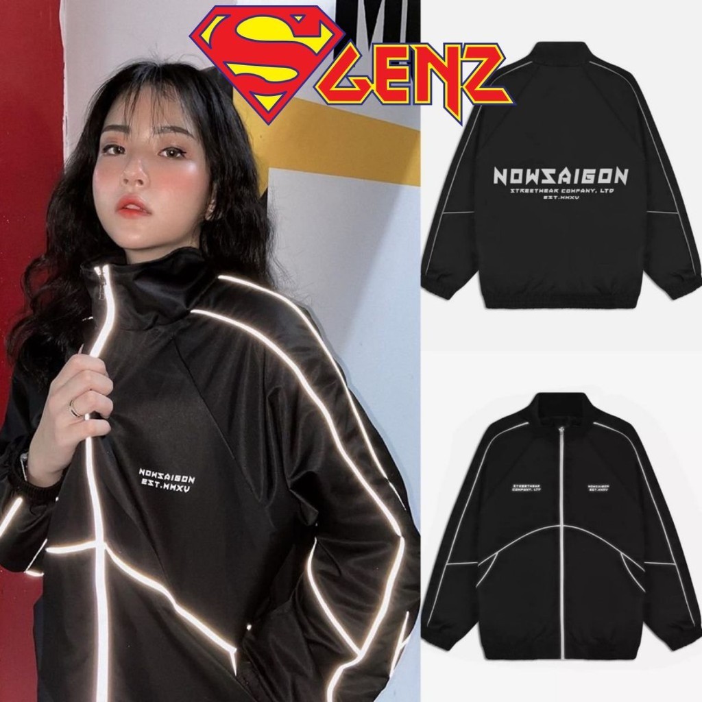 Jacket New Model Wind Cylinder Neck With Reflective Border NOWSAIGON ...