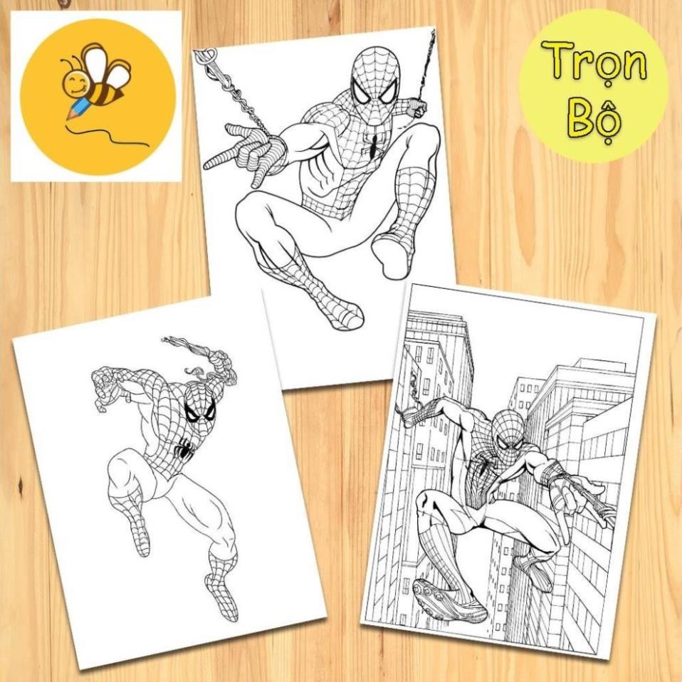 Set Of 40 Coloring Pictures Spider-Man, Superhero Spider-Man Coloring ...