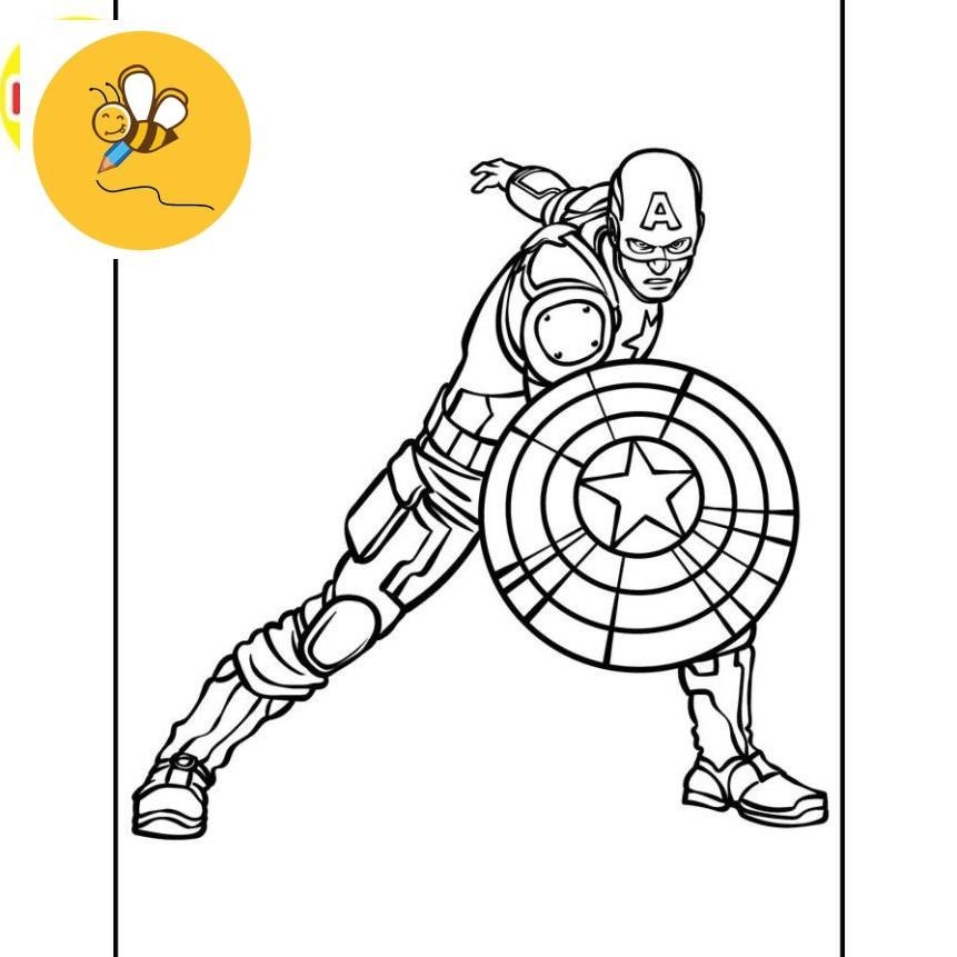 Set of 25 Avengers coloring pictures, Marvel Superhero coloring paper ...