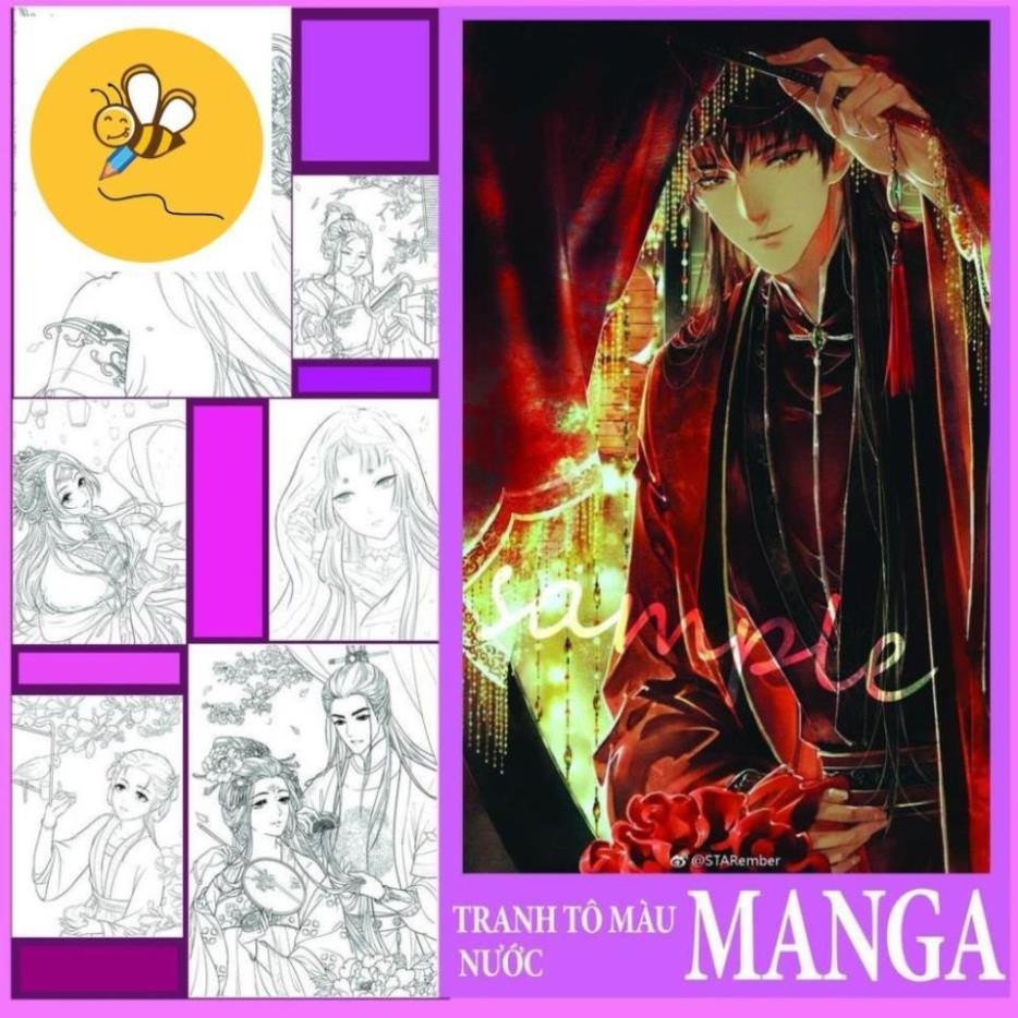 Set Of 50 Coloring Pictures Manga Content, Ancient Manhua Size A4 ...