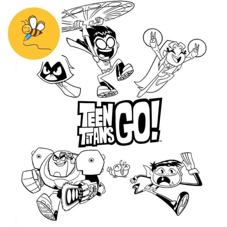 Teen Titans Go (Tatans) - Set Of 10 A4 A5 Coloring Pictures For Wax ...