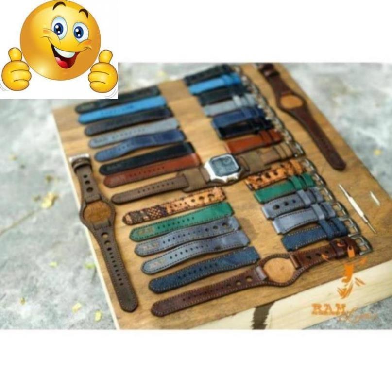 Cowhide Watch Strap For Casio AE1200 WHD And Seiko 5 37mm (Free Lock ...