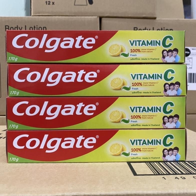 Colgate VITAMIN C Toothpaste Tooth Decay Prevention Cream 170G | Shopee ...
