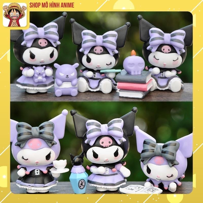 Set of 6 Kuromi Sanrio Models, Favorite Cartoon Characters, 7cm High ...