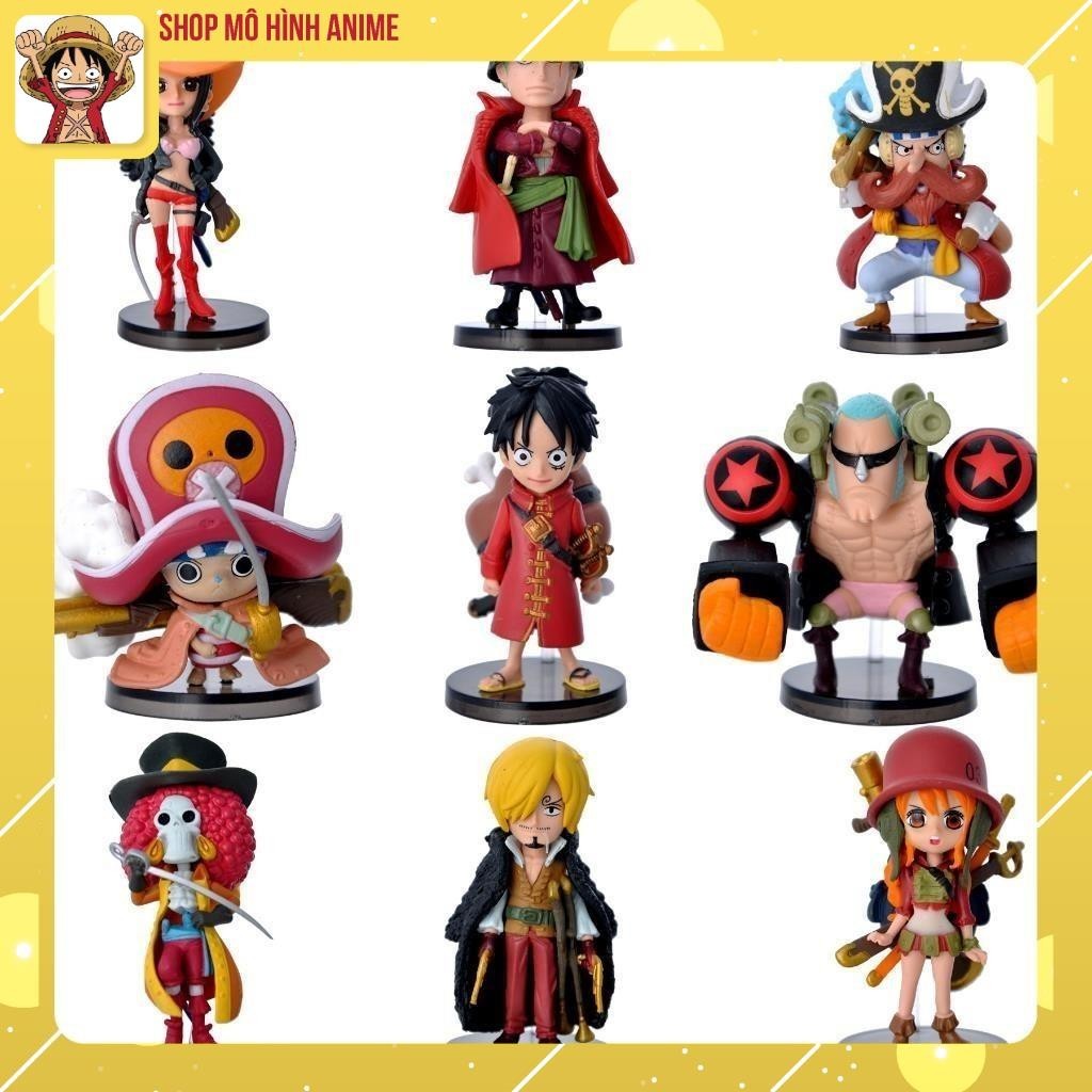 Set of 9 One Piece Straw Hat Pirates Models, 9 Team Luffy Characters ...